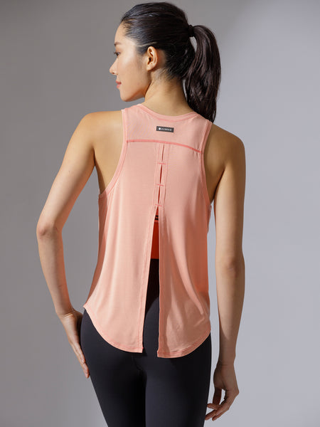 BACK TIE EVERYDAY SINGLET, PEACH – AUMNIEHK